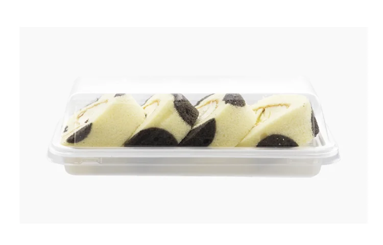 Rpet Large Rectangle Recyclable Food Grade Plastic Cake Box Bread Food Container Take Away Clear ...
