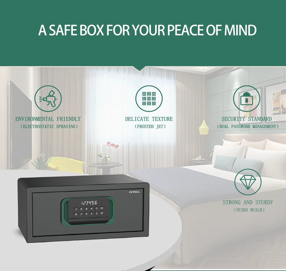 Cotell Ds-320 Safe Box Hotel Guest Room Luxury Black Finished ...