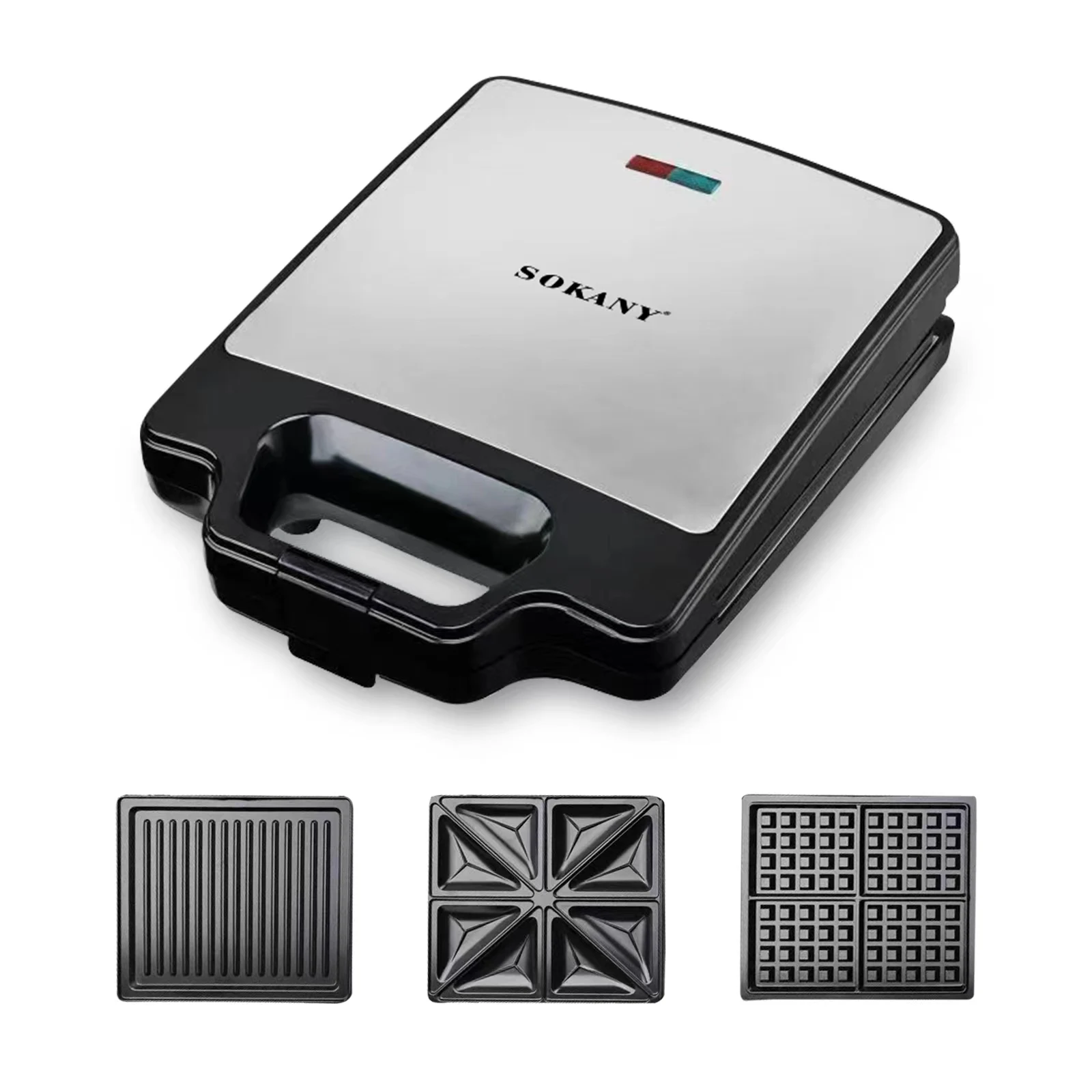 Sokany 852 Portable Sandwich Machine - 3in1 Cooking Versatility