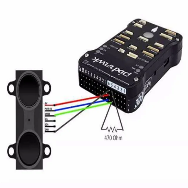 LIDAR Lite V3 Pixhawk Lite Laser Sensor Optical Distance Measuring ...