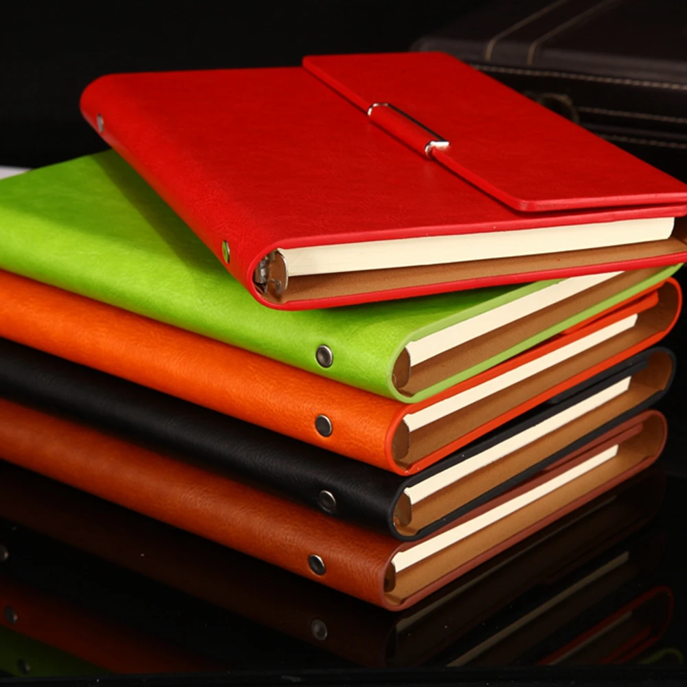 Leather Organizer Planner A5 Notebook Custom Logo Stationery Gift Set ...