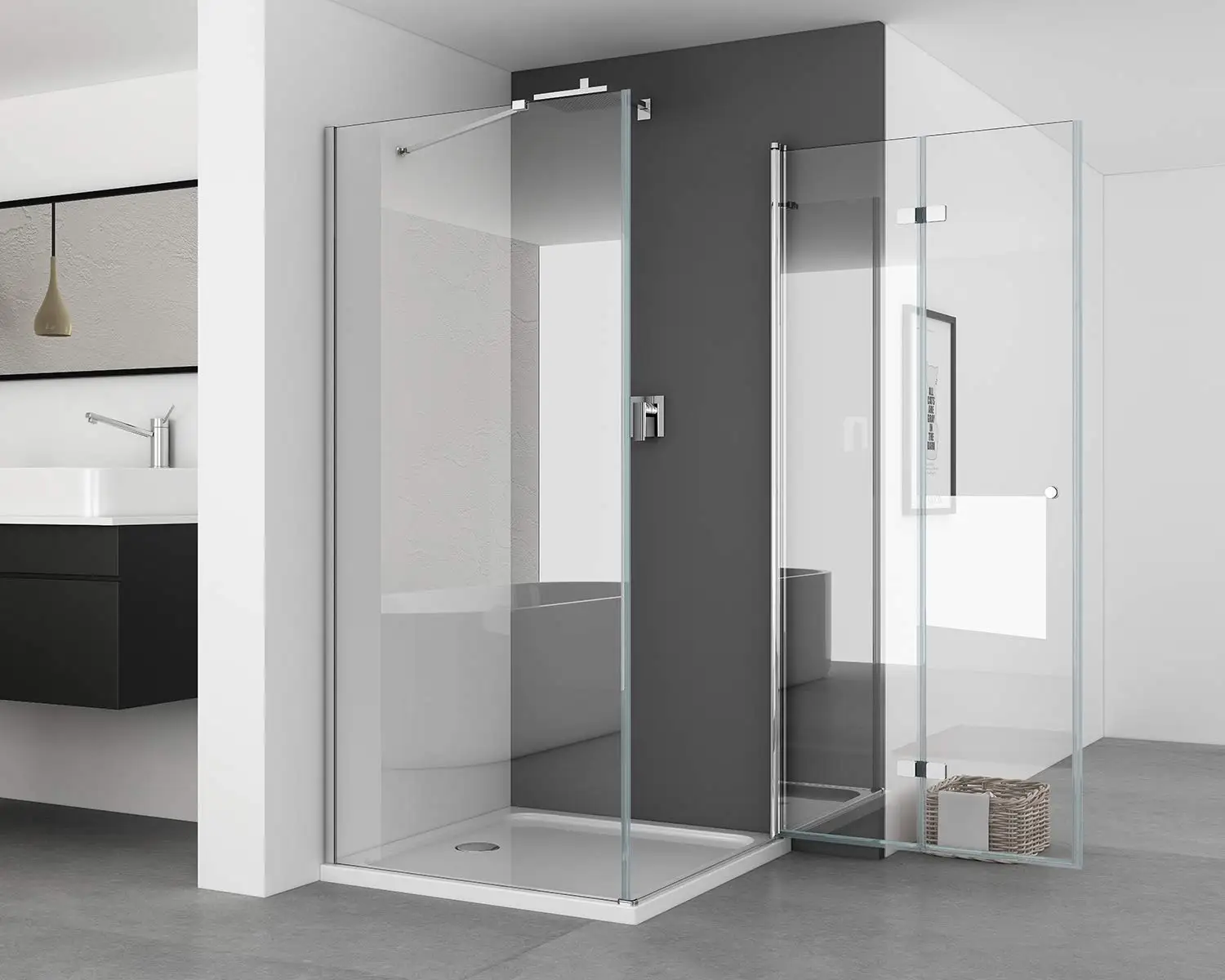 Sliding Door Shower Room Shower Cabin For Bathroom Panel Tempered Glass ...