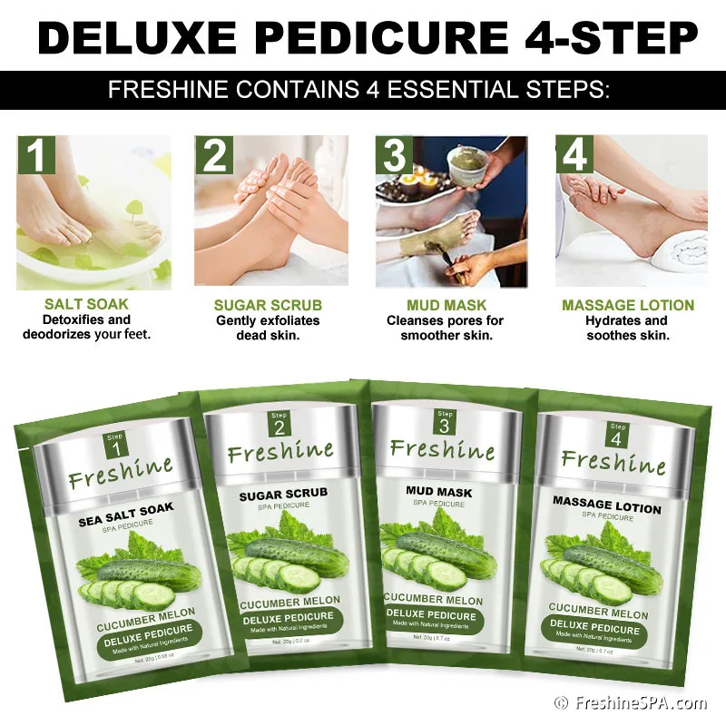 Deluxe Foot Pedicure Kit in a Box 4 in 1 - Natural Organic