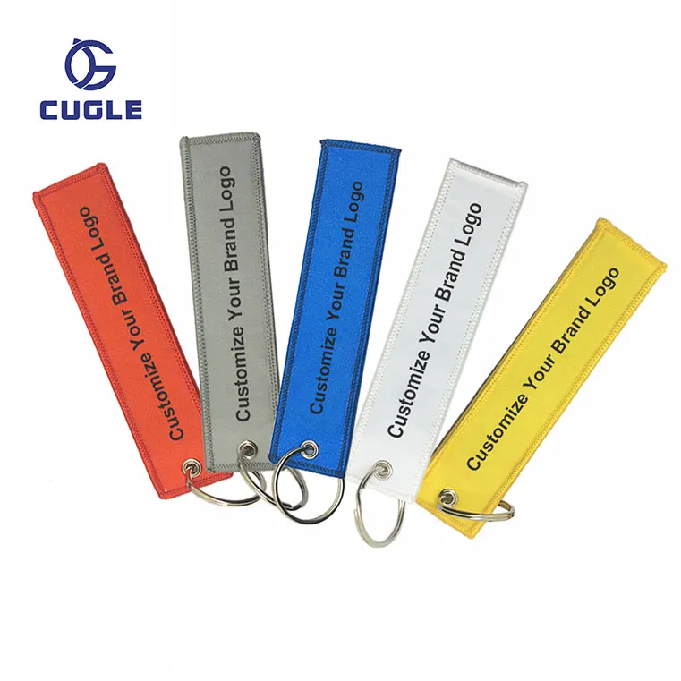 Woven Label Keychains Logo Gift Key Chain Name Car Sublimation ...
