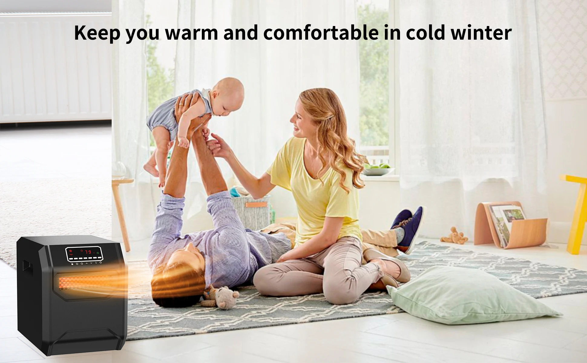 Plastic Cabinet Forced Far Indoor Air Infrared Heating Electric Space ...