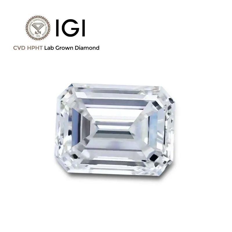 Emerald Cut Lab Diamond 6ct 8ct 10ct wholesale IGI Certificate CVD HTHP ...
