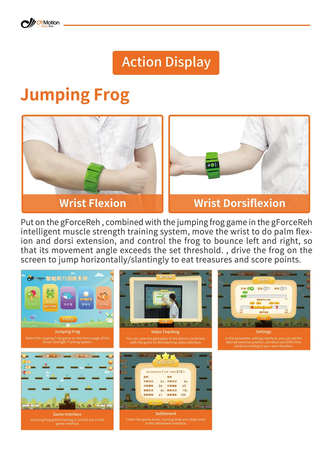 Oymotion Gforcereh Intelligent Bio-sensor Gesture Control Rehabilitation Training Game Armband ...