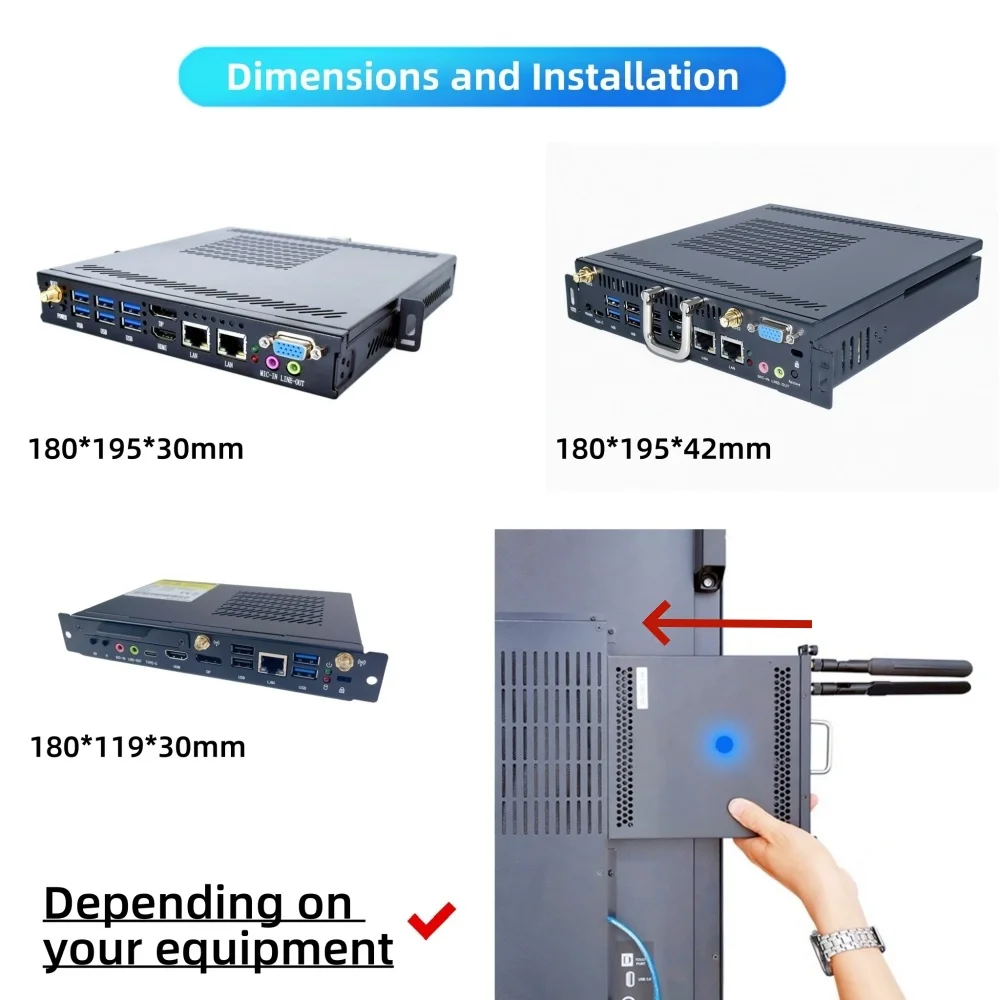 11th 12th 13th Gen Core Co I3 I5 I7 Intel CPU Window 10 11 Pro Mini OPS PC Televisions Embedded ...