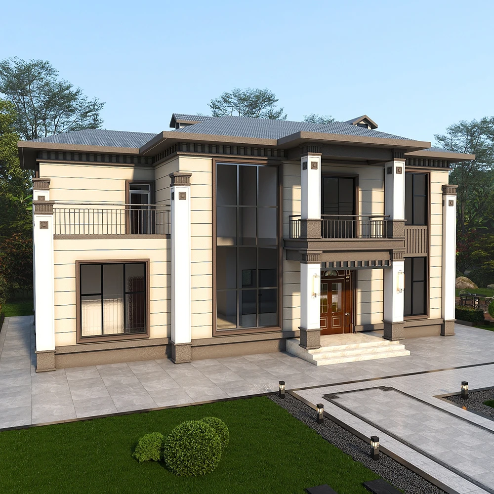 Luxury Villa Prefab Light Steel Structure Modular Homes