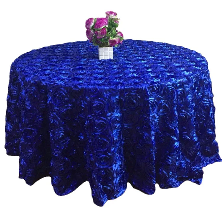 120in 130in Luxury 3d Rose Satin Tablecloth Fancy Birthday Party Event ...
