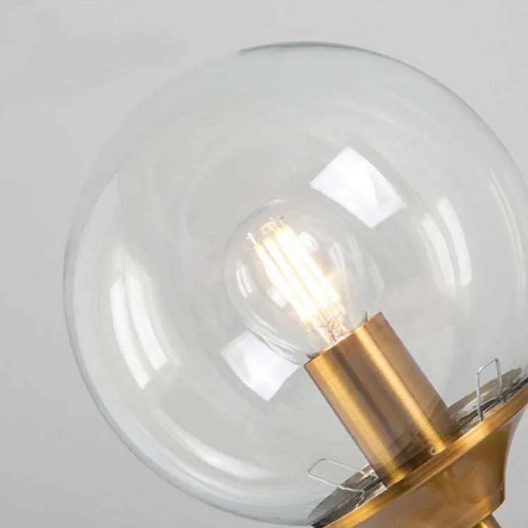 Hand Blown Clear Borosilicate Glass Ball Lamp Shade For Wall Lamp ...
