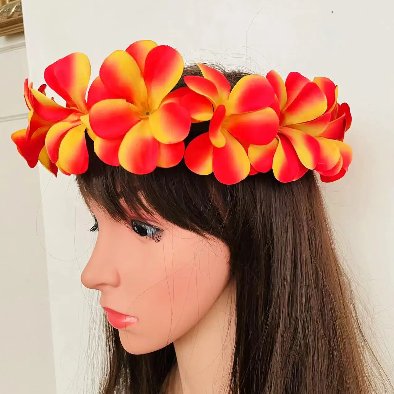 Cloth Flowers Headband Artificial Tropical Plumeria Flower Island ...