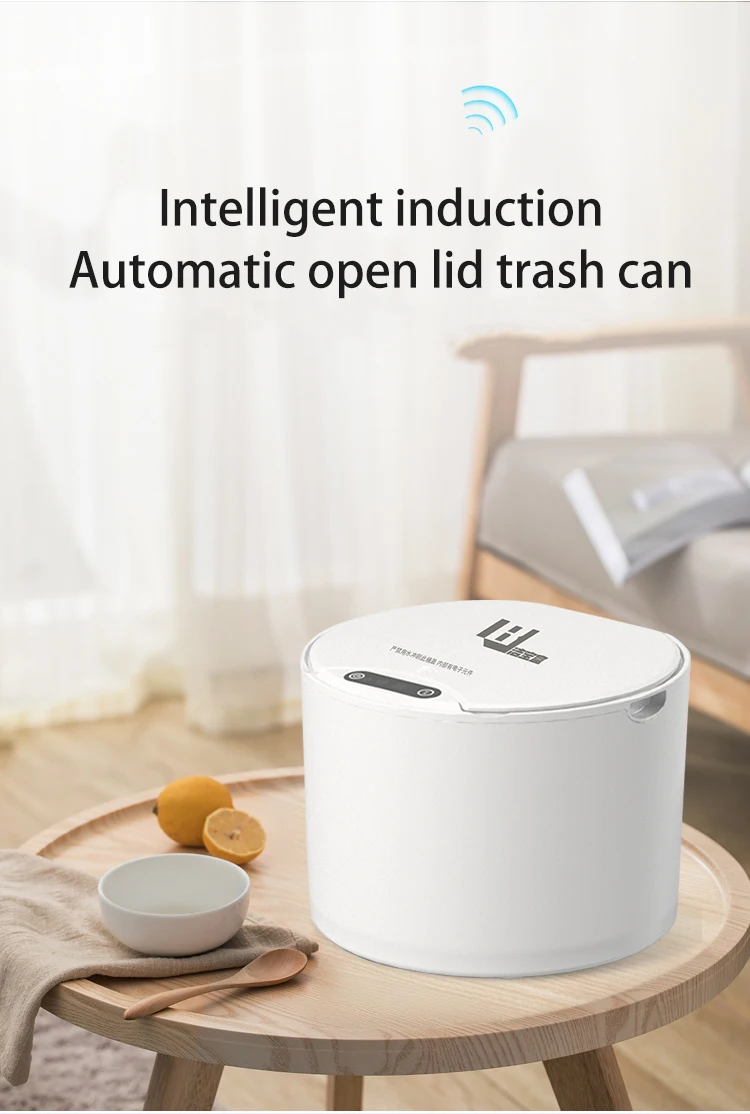 Household Desk Smart Sensor Small Plastic Automatic Waste Bins Mini ...