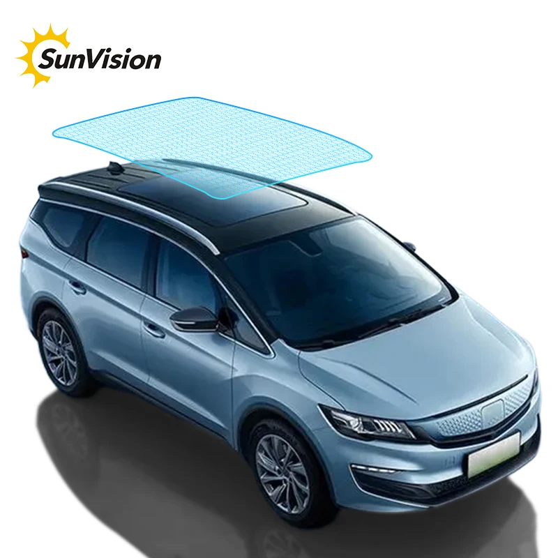 New released item light blue color car sunroof ice armor film 99% heat ...