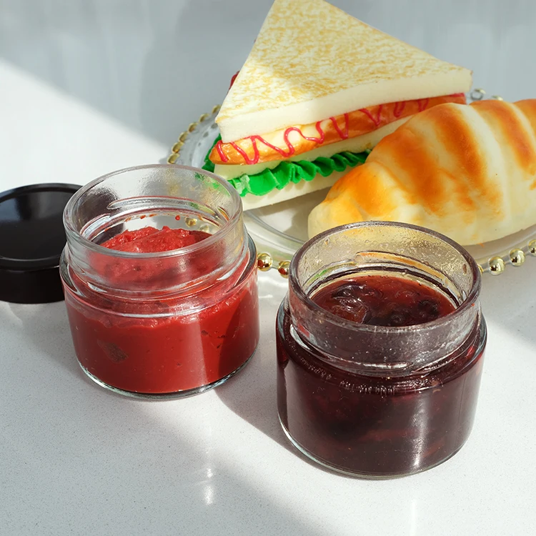 High Quality 250g 500g 750g 16oz Empty Straight Side Wide Mouth Glass ...