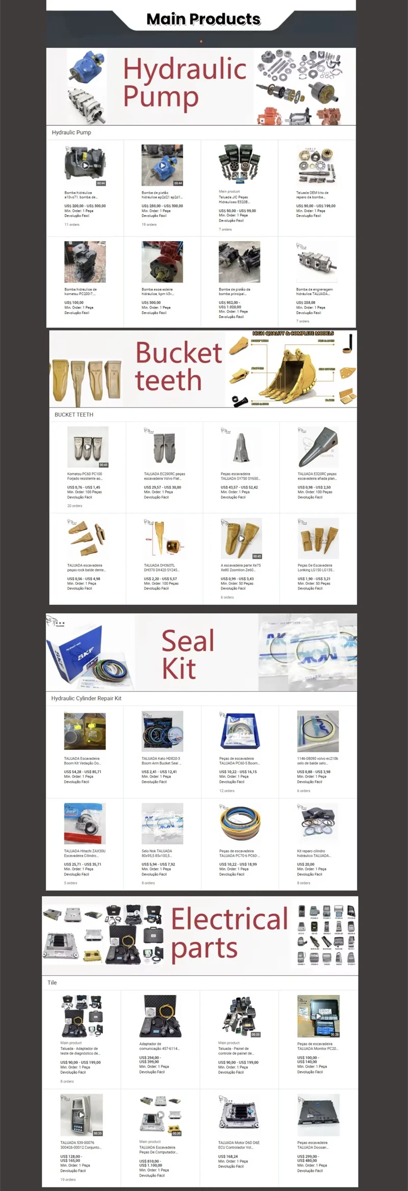 TALUADA Excavator Hitachi ZX140 ZX145 ZX170 ZX190 ZAX210 ZX250 ZX280 ...