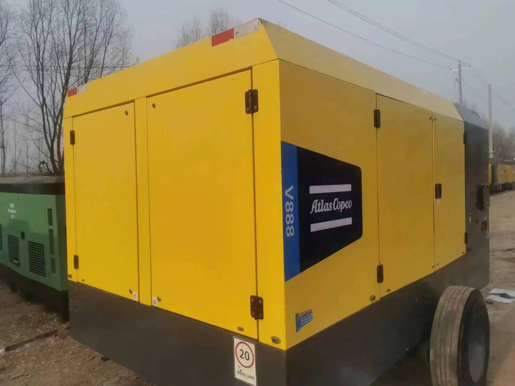 Atlas Copco 888 Portable Diesel Air Compressor for Textile Industry ...