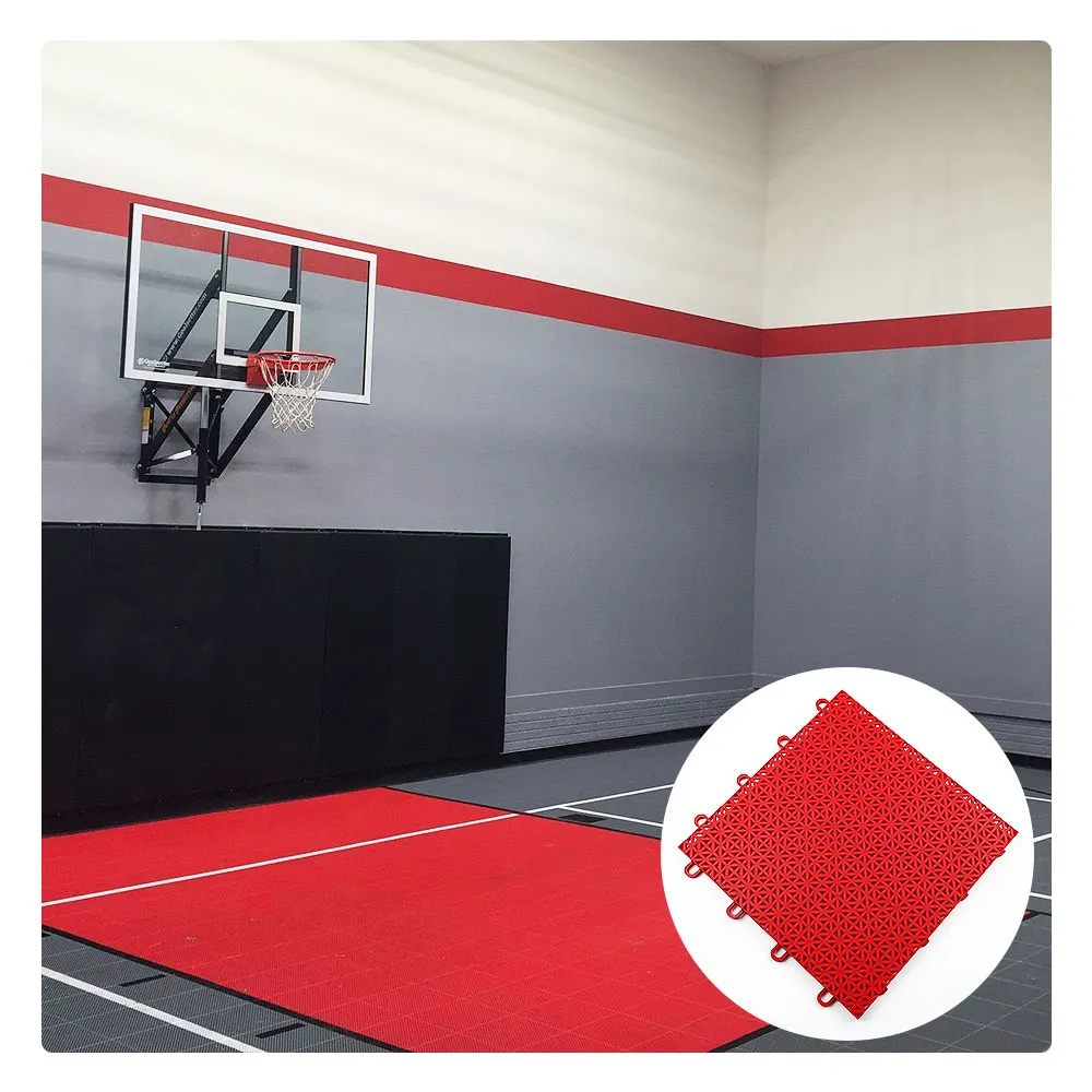 High quality noise reduction soft pp flooring a basketball court indoor ...