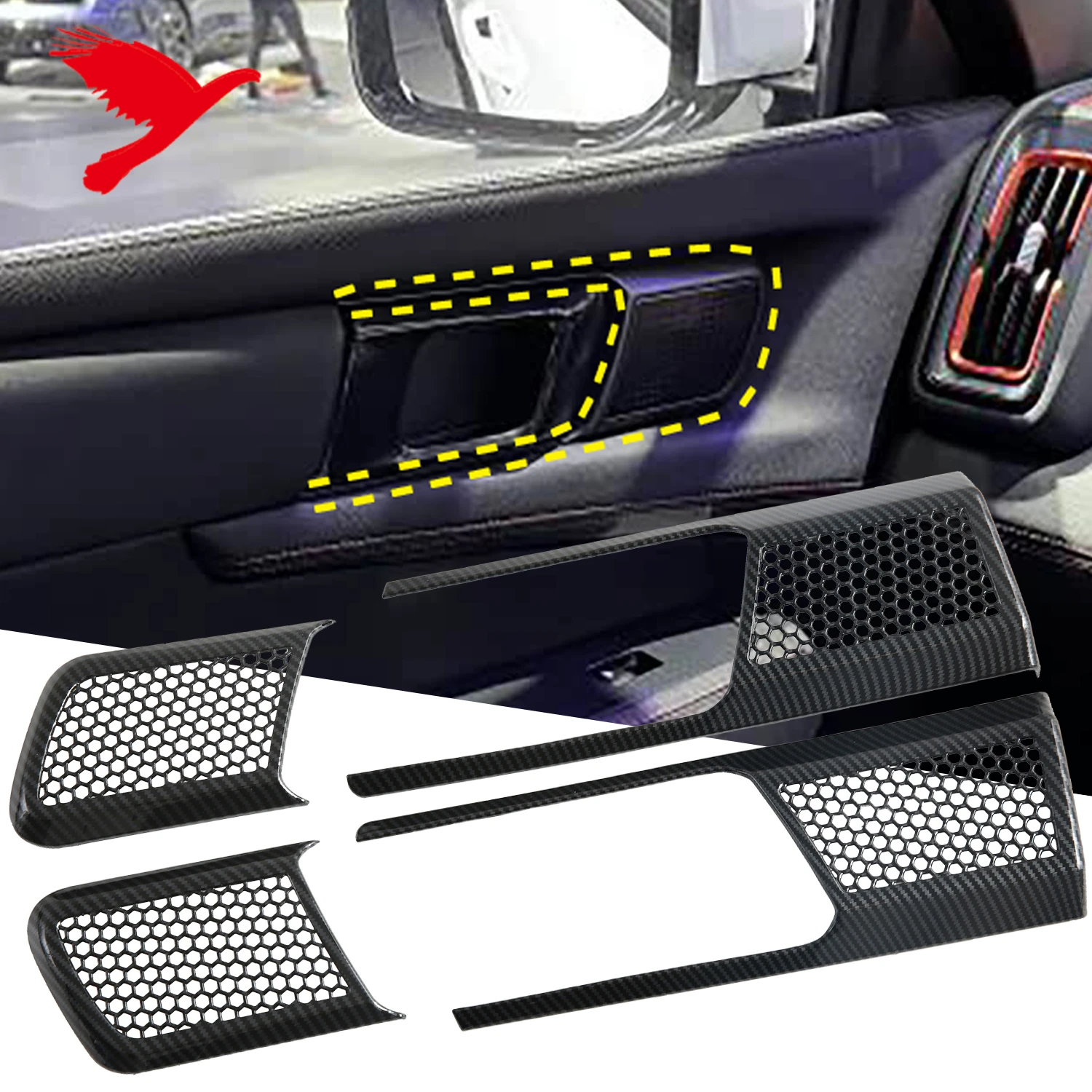 For BYD Shark 6 2024-2025 Car Interior Door Handle Cover Trim Inner ...