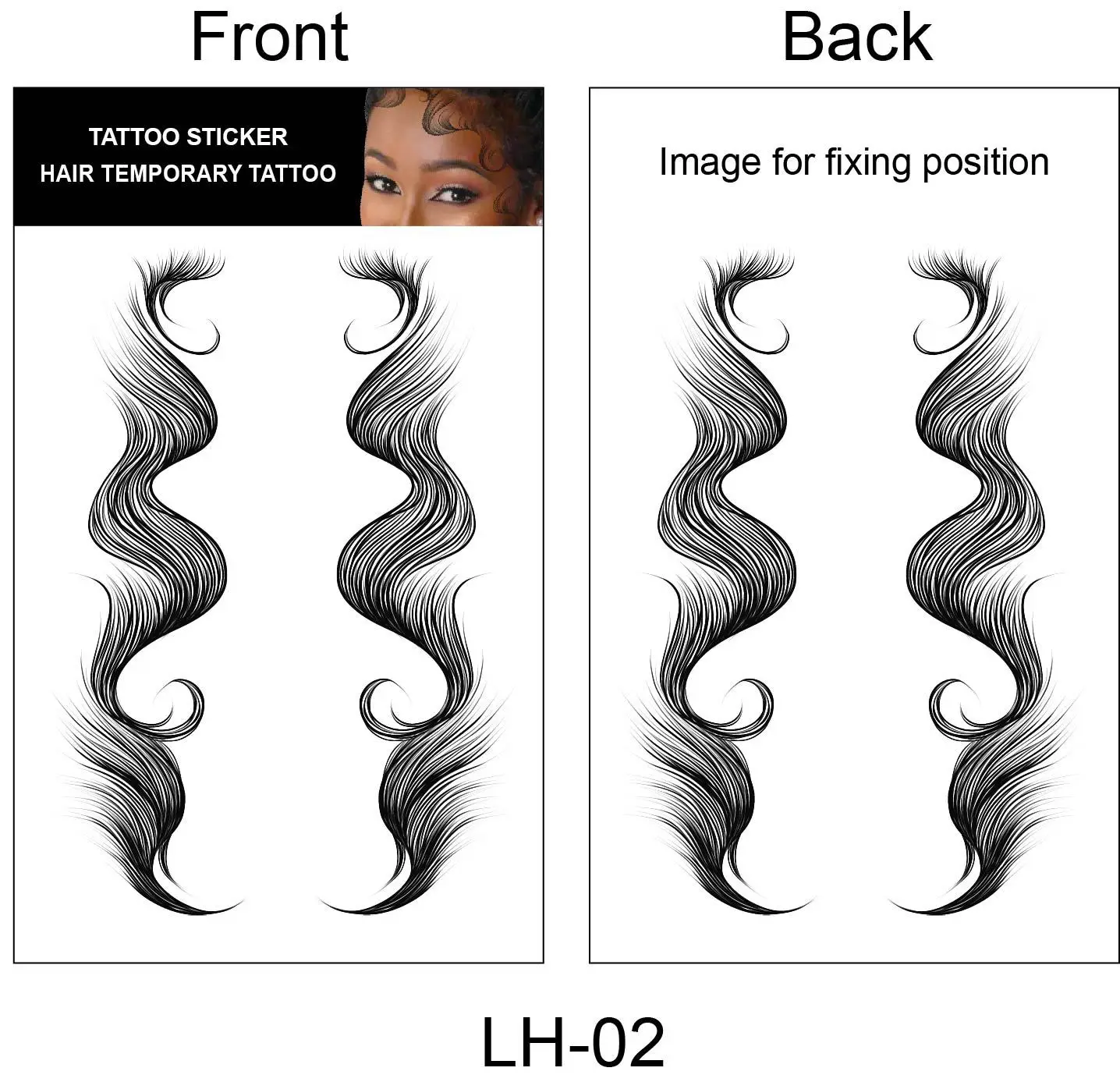 Bangs Network Red Hairline Temporary Tattoo Sticker TK Hot Pastes for ...