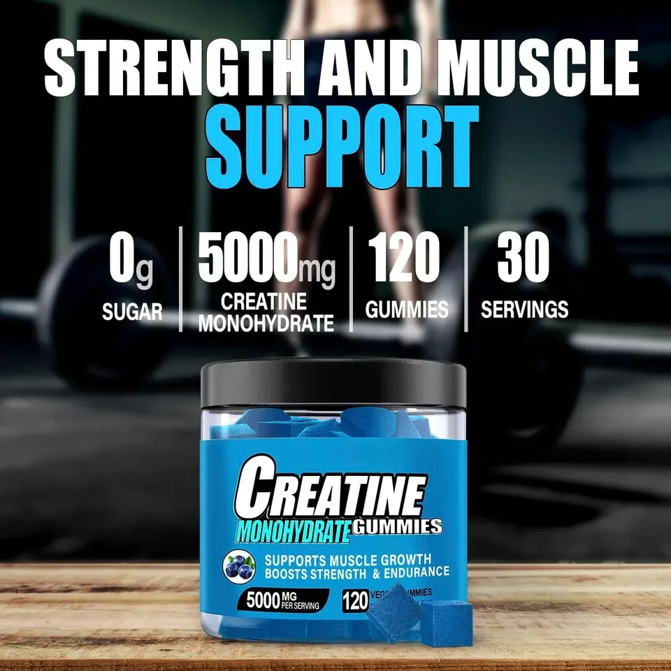 Biocaro Oem Private Label Creatine Monohydrate Gummies BCAA Pre Workout ...