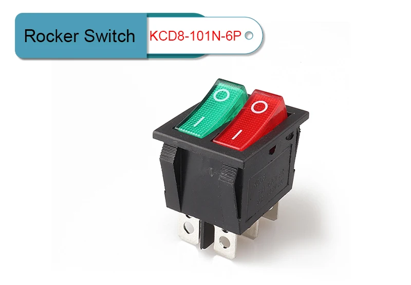 KCD8-101N-6P Rocker Switch - Reliable 2 Pole Electrical Solution