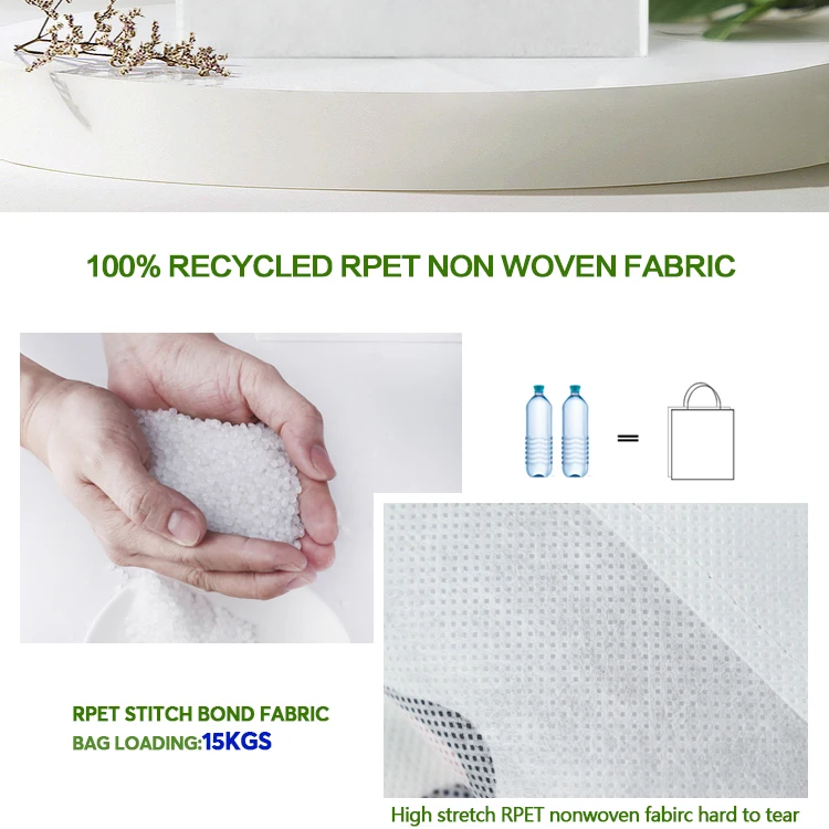 Recycle Pet Non Woven Bag Wrinkle Resistant Large Cubic Rpet Shopping ...