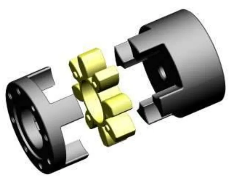 Power Transmission Curved Shaft Jaw Coupling for Light Industry