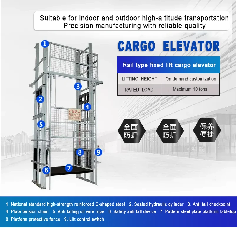 1 Ton Hydraulic Cargo Lift - Efficient Warehouse Solutions