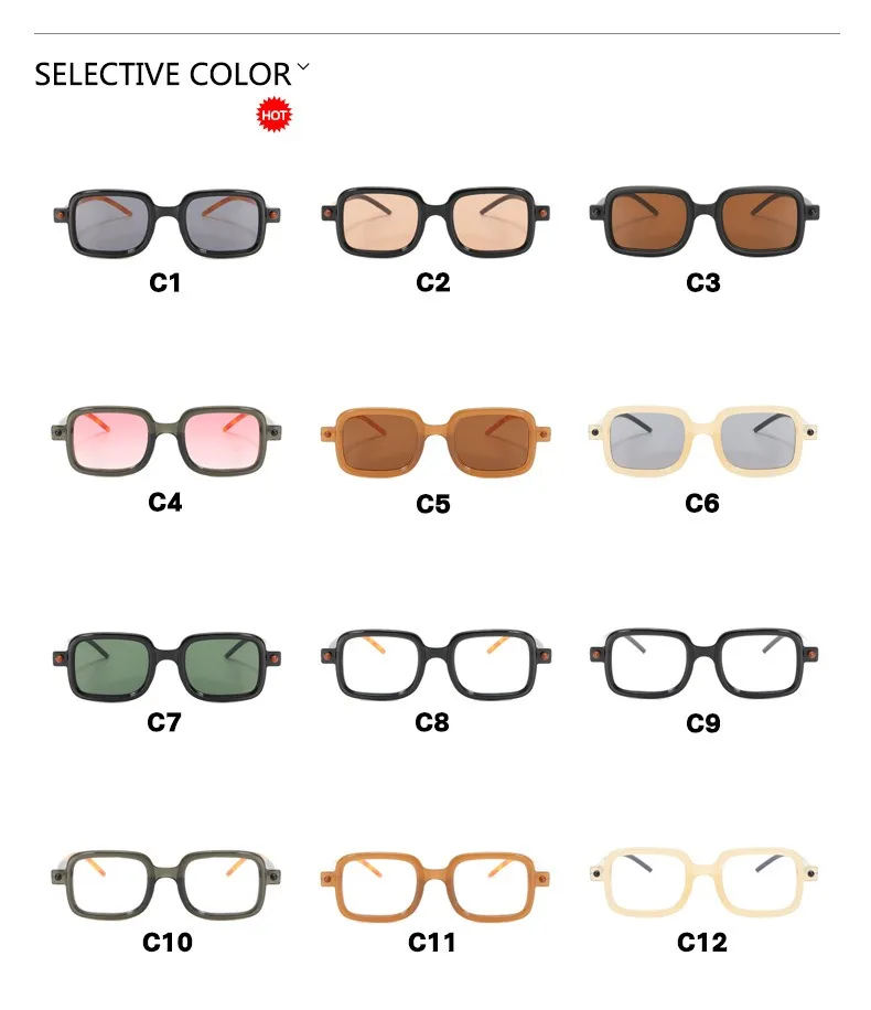 Jiuling 2022 New Arrival Custom Logo Uv400 Fashion Small Square Women ...