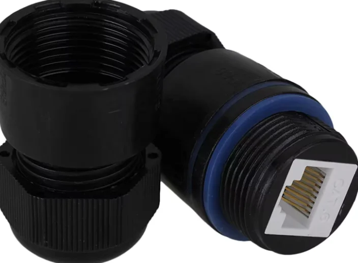Ip68 Rj45 Connector Pass Through Network Cat6 Waterproof Female Panel ...