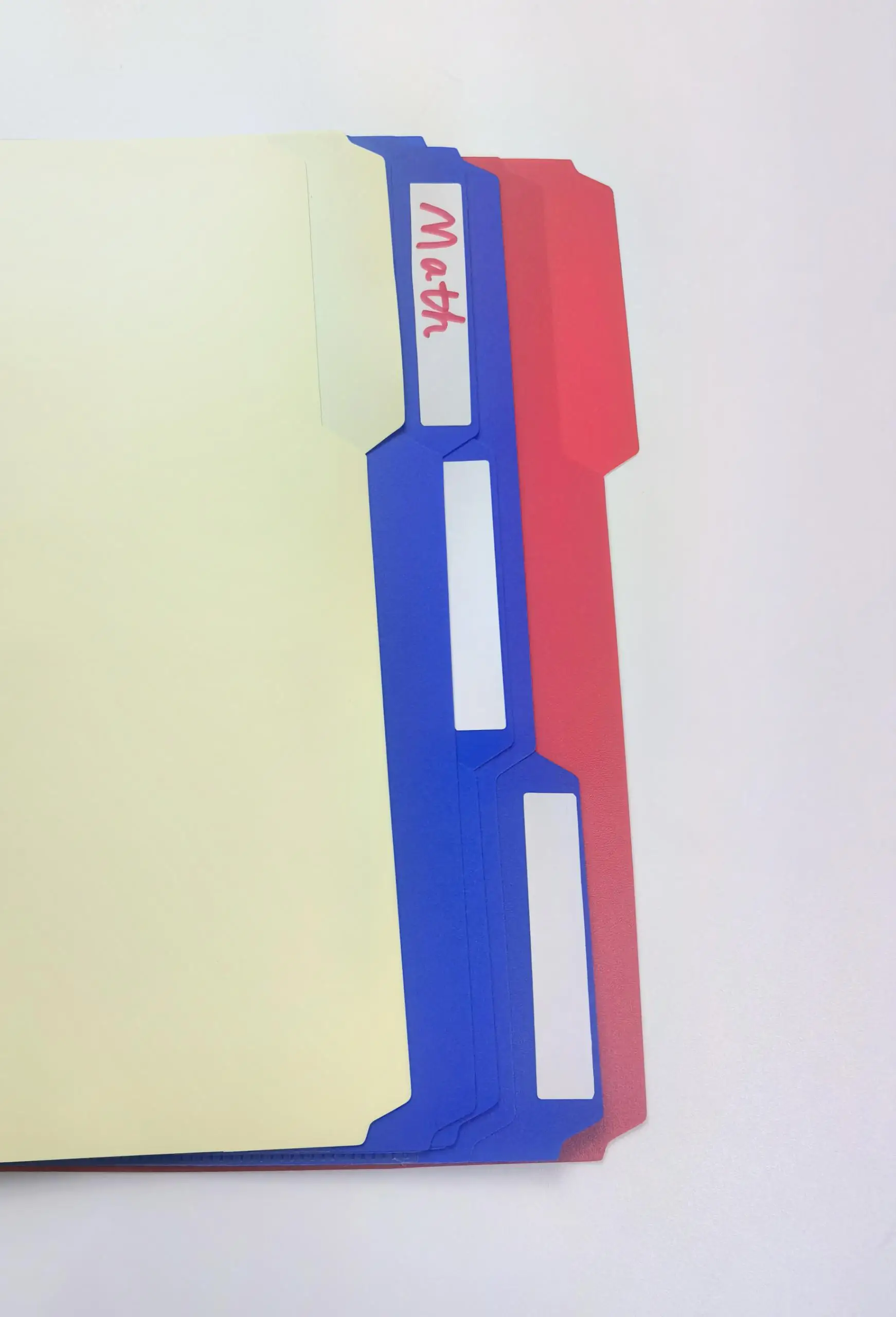 Custom School Office Stationery Waterproof Pp Multicolor 1 3 Cut Letter