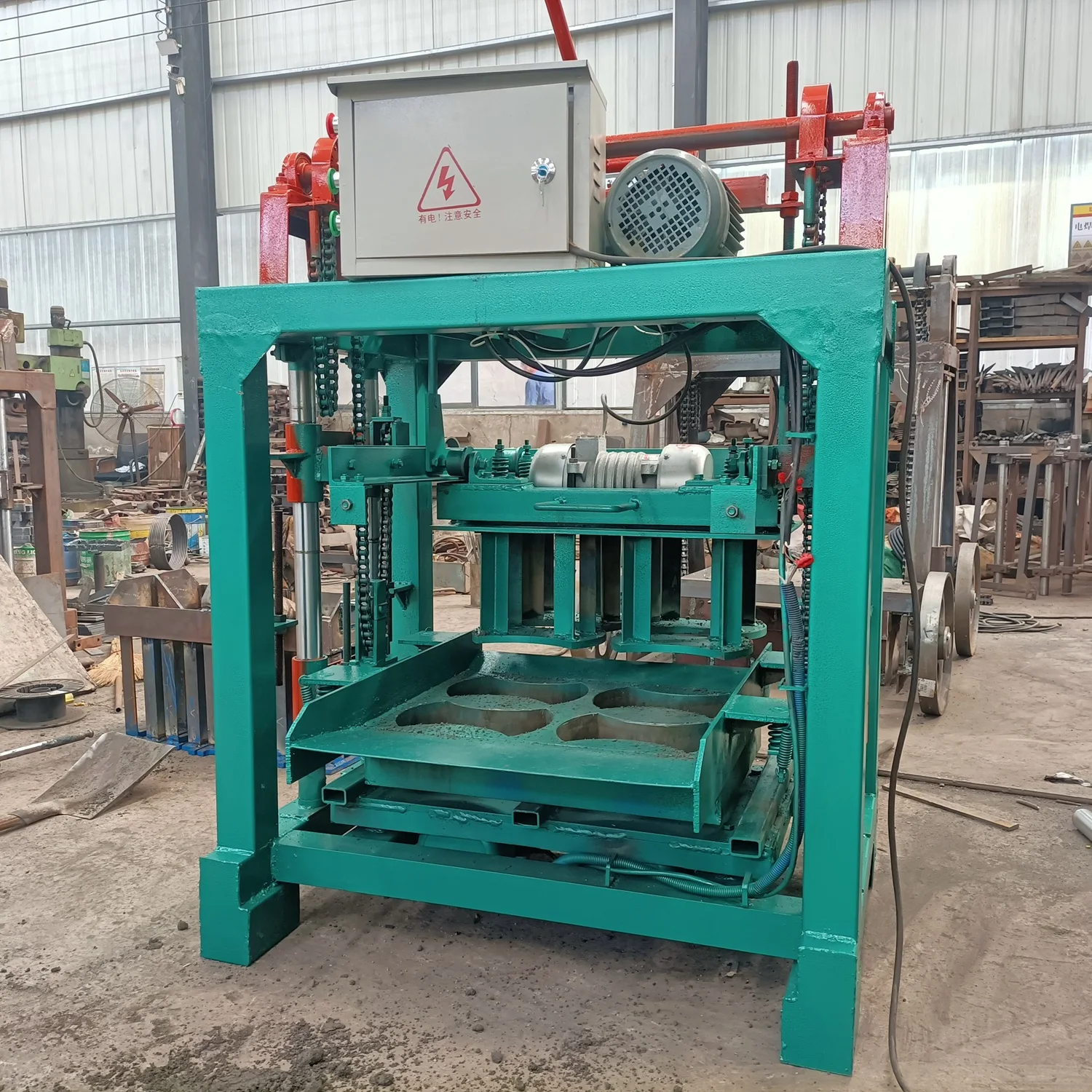 Semi-automatic Machine for Making Cement Blocks Making Machine Concrete ...