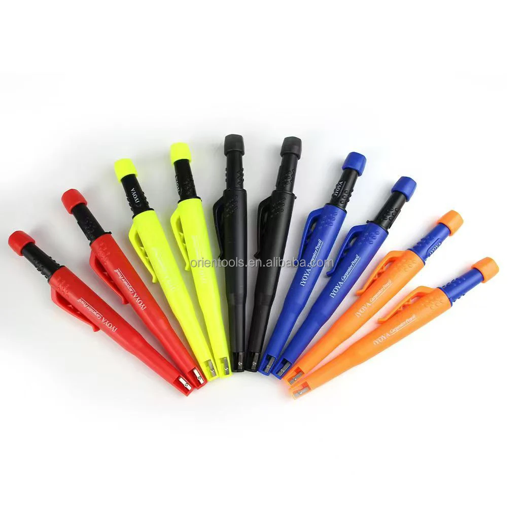 Different Colors Deep Hole Mechanical Carpenter Pencil with Spare ...