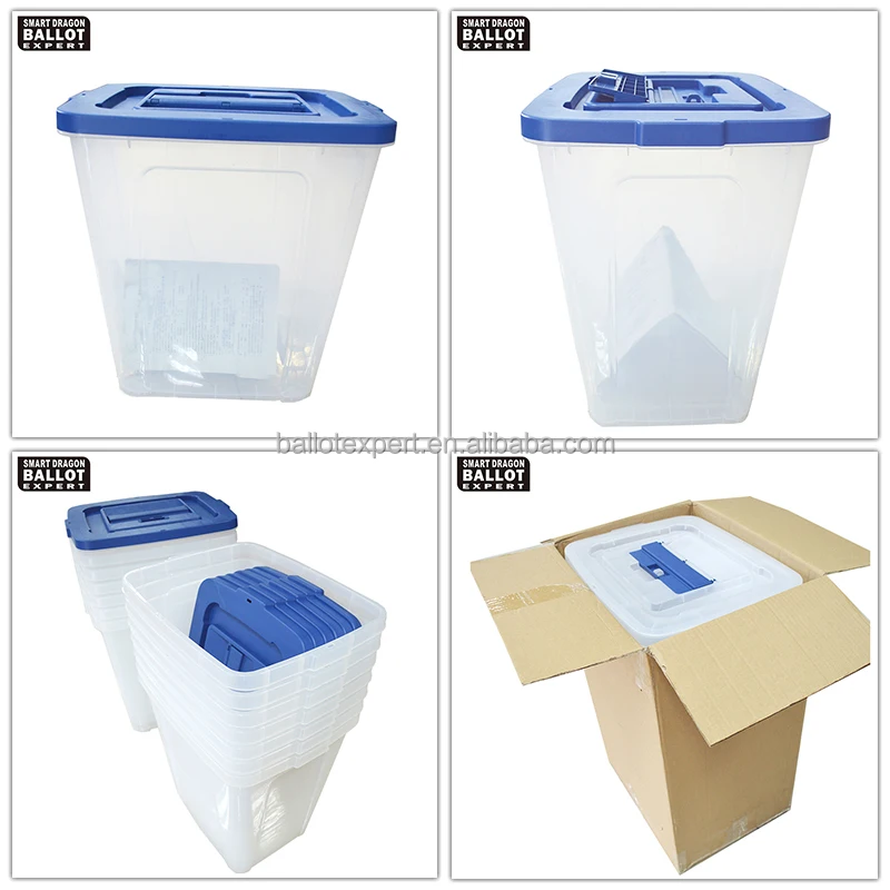 Classroom Transparent PP Plastic Ballot Box Election Voting Boxes for ...