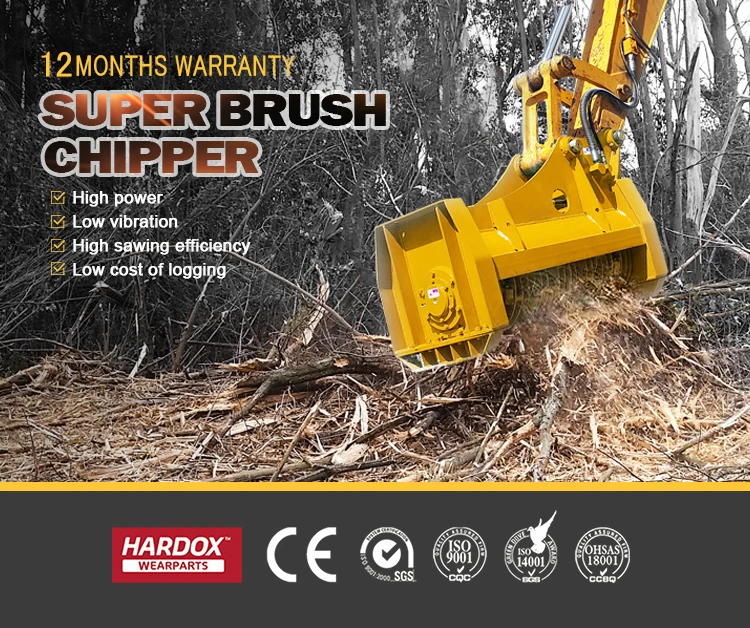 Wood Chipper Shredder Machine For Excavator Excavator Wood Chipper Can ...