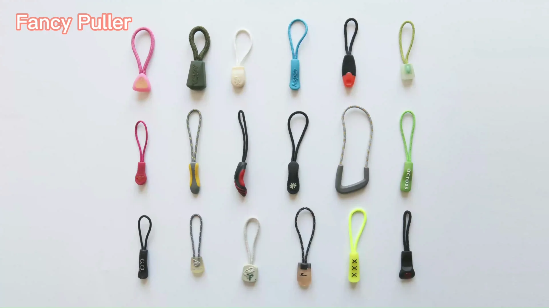 Custom Color Fancy Pvc Rubber Rope Zipper Puller Removable Plastic ...