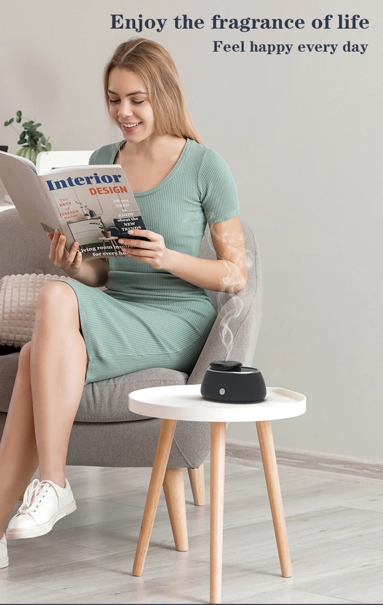 Portable Solar Power Car Aroma Diffuser Built-in Battery Pure Essential ...