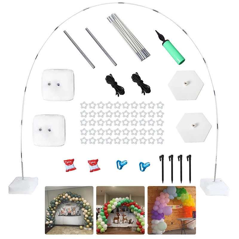 15 Sections Balloon Arch Stand Table Kit Backdrop Garland Balloon Set ...
