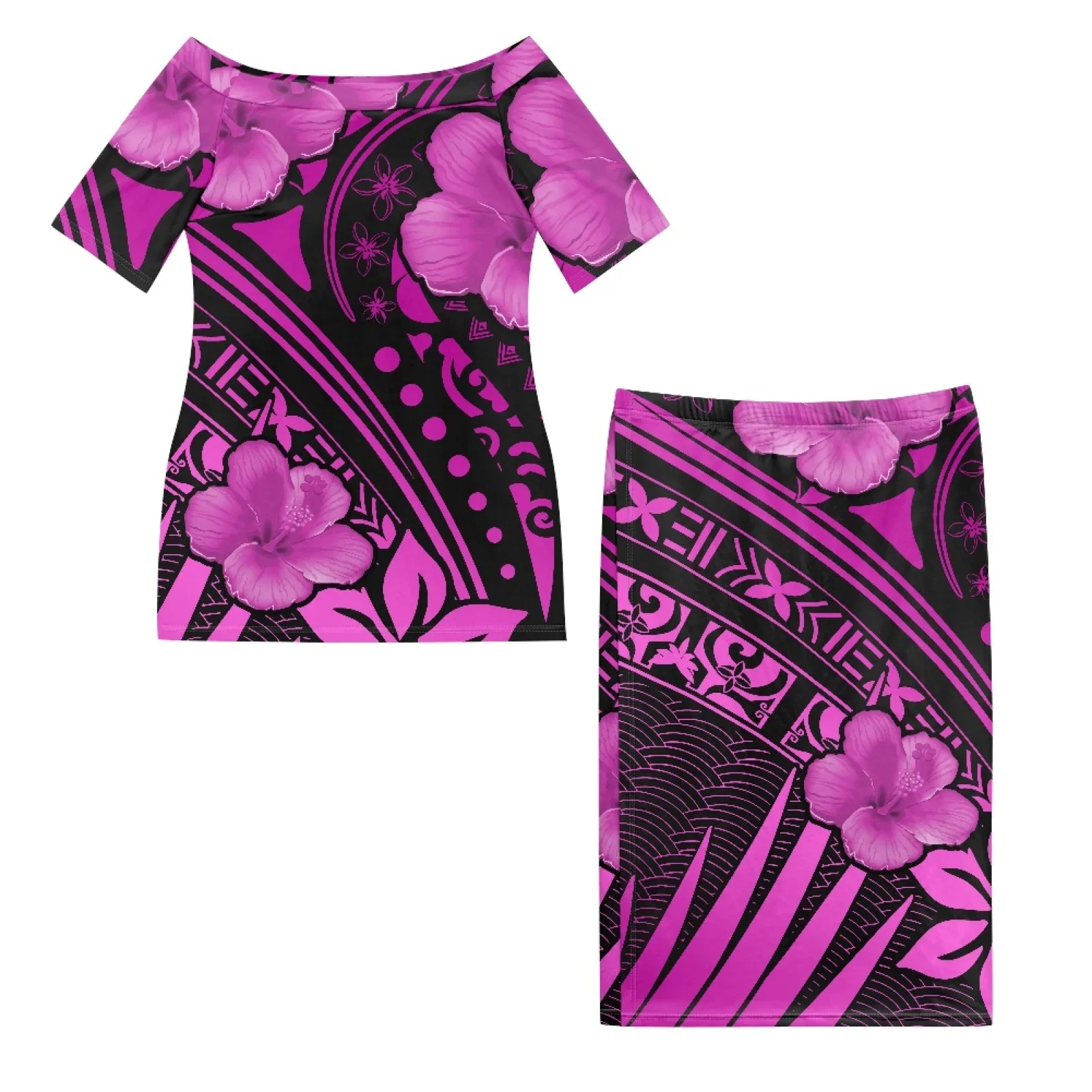 Polynesian Tribal Maxi Dress Samoan Puletasi Plus Size Women's Clothing ...