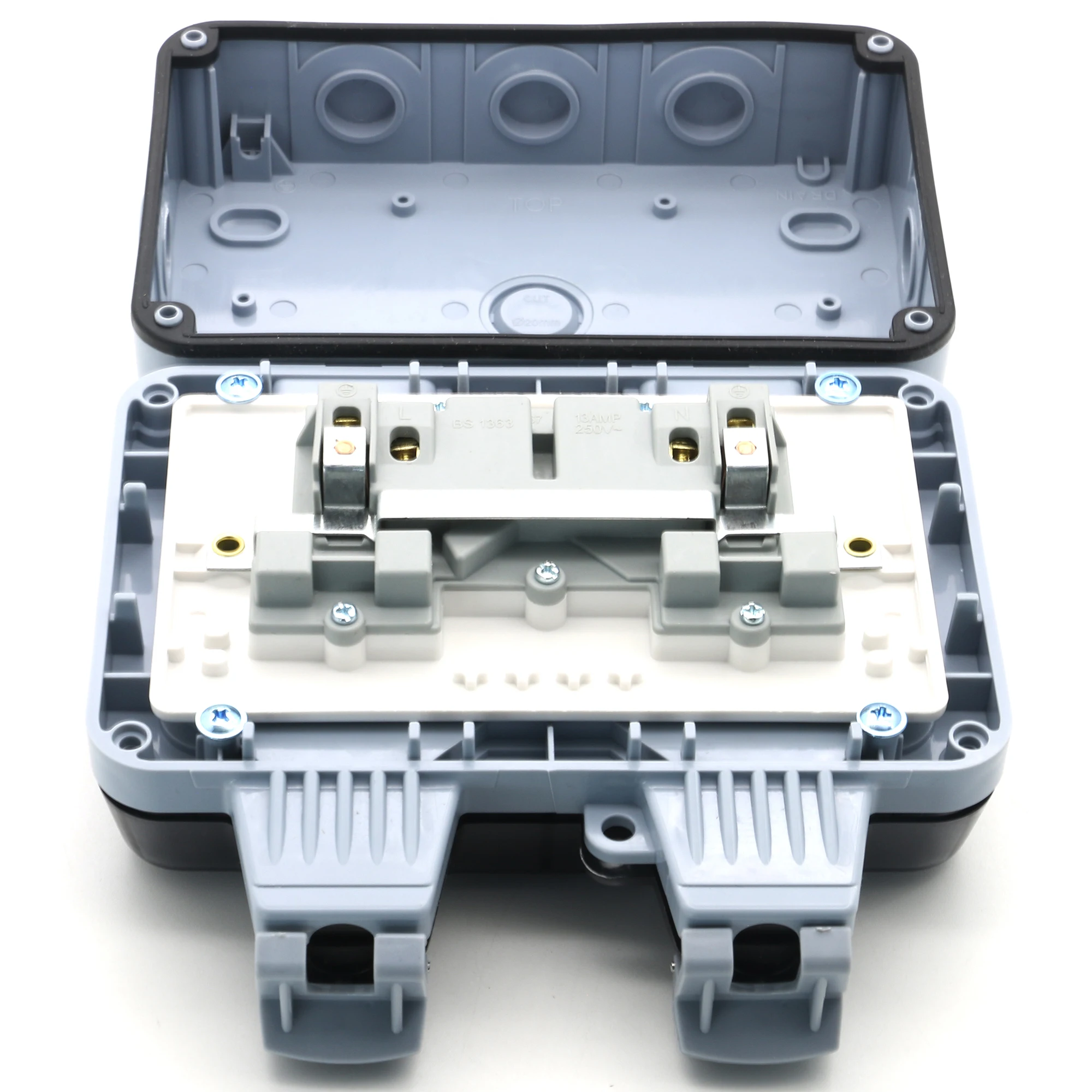 Ip66 British Standard Switch Socket Waterproof Protection Box Outdoor ...