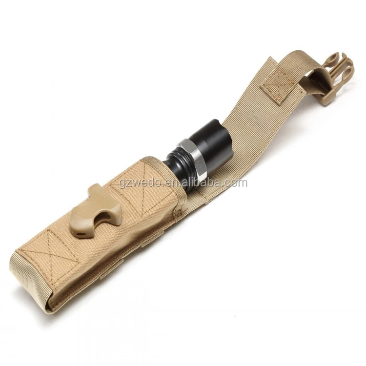 Tactical Molle Flashlight Pouch Torch Holder Edc Tool Bag Camping ...