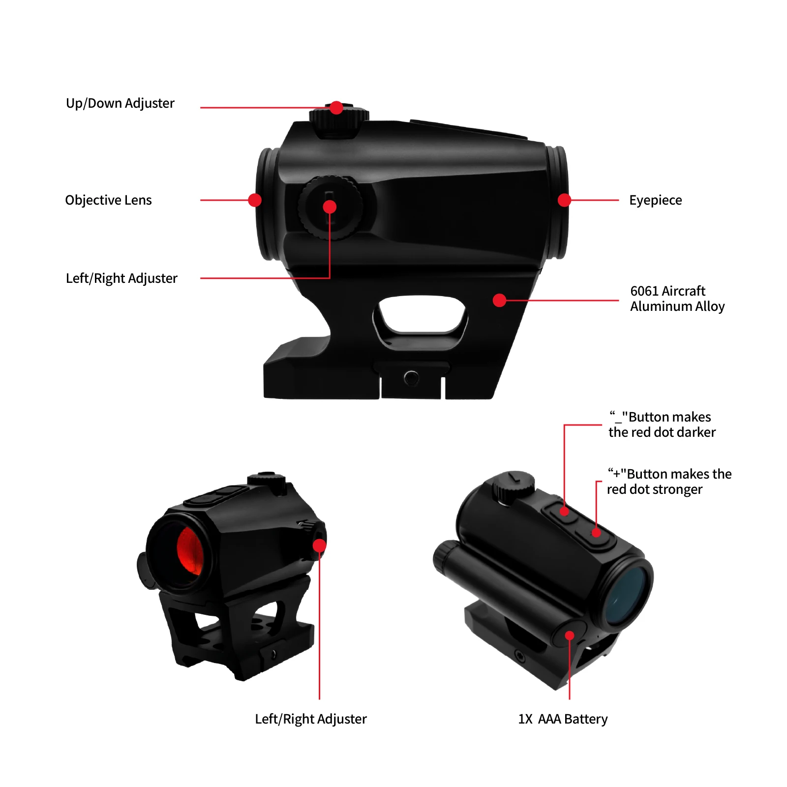 Holographic Sight Red Dot Scope For Hunting - Buy Holographic Sigh For ...