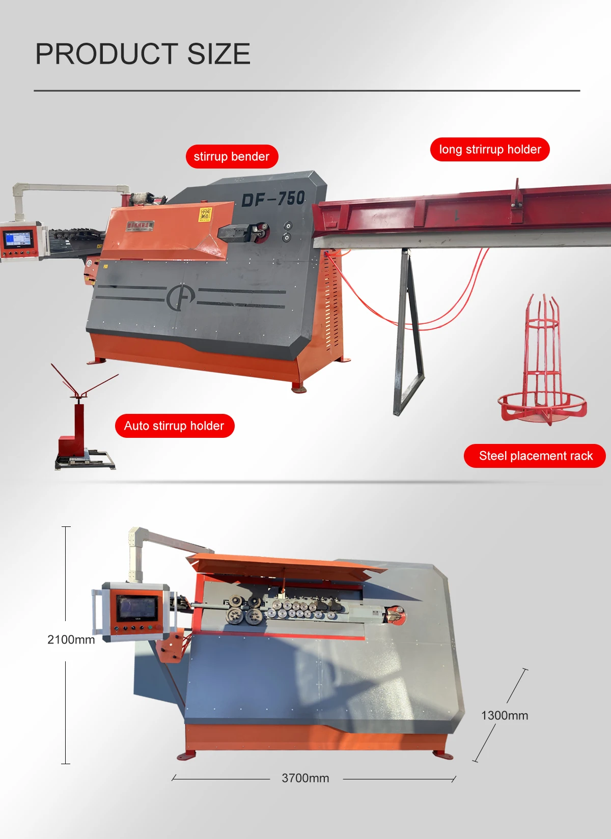 Automatic Cnc Rebar Stirrup Bender Ring Making Machine New Condition ...