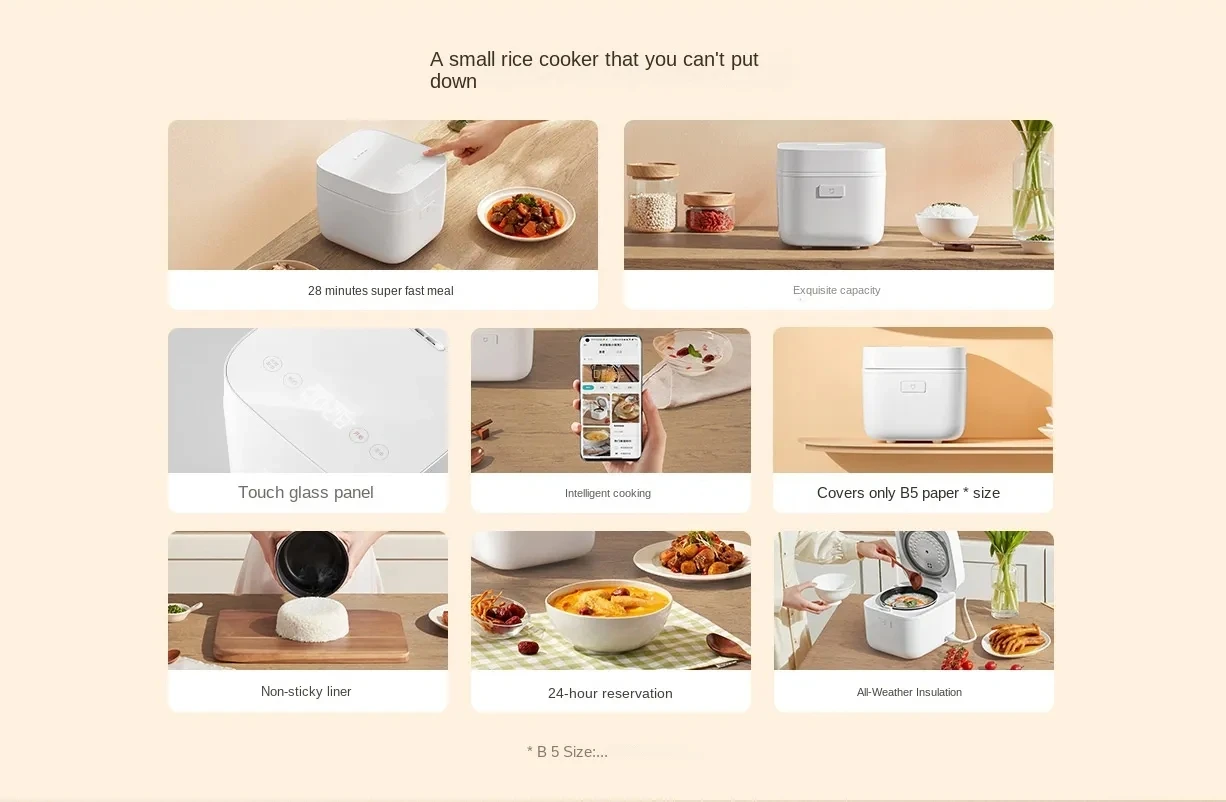 Xiaomi Mijia Youpin Smart Rice Cooker 2 Led Touch Panel 28 Minutes ...