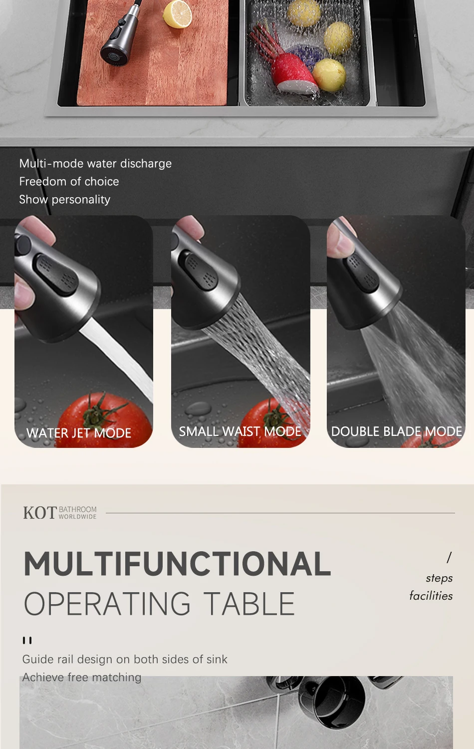 Kot Modern Luxury Smart Multifunction Waterfall With Digital Display ...