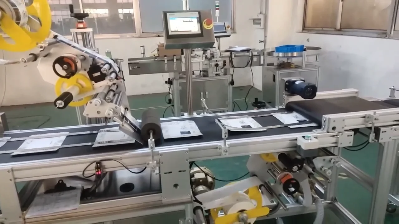 Skilt Auto Bag Top Bottom Labeling Machine Top Bottom Label Applicator ...