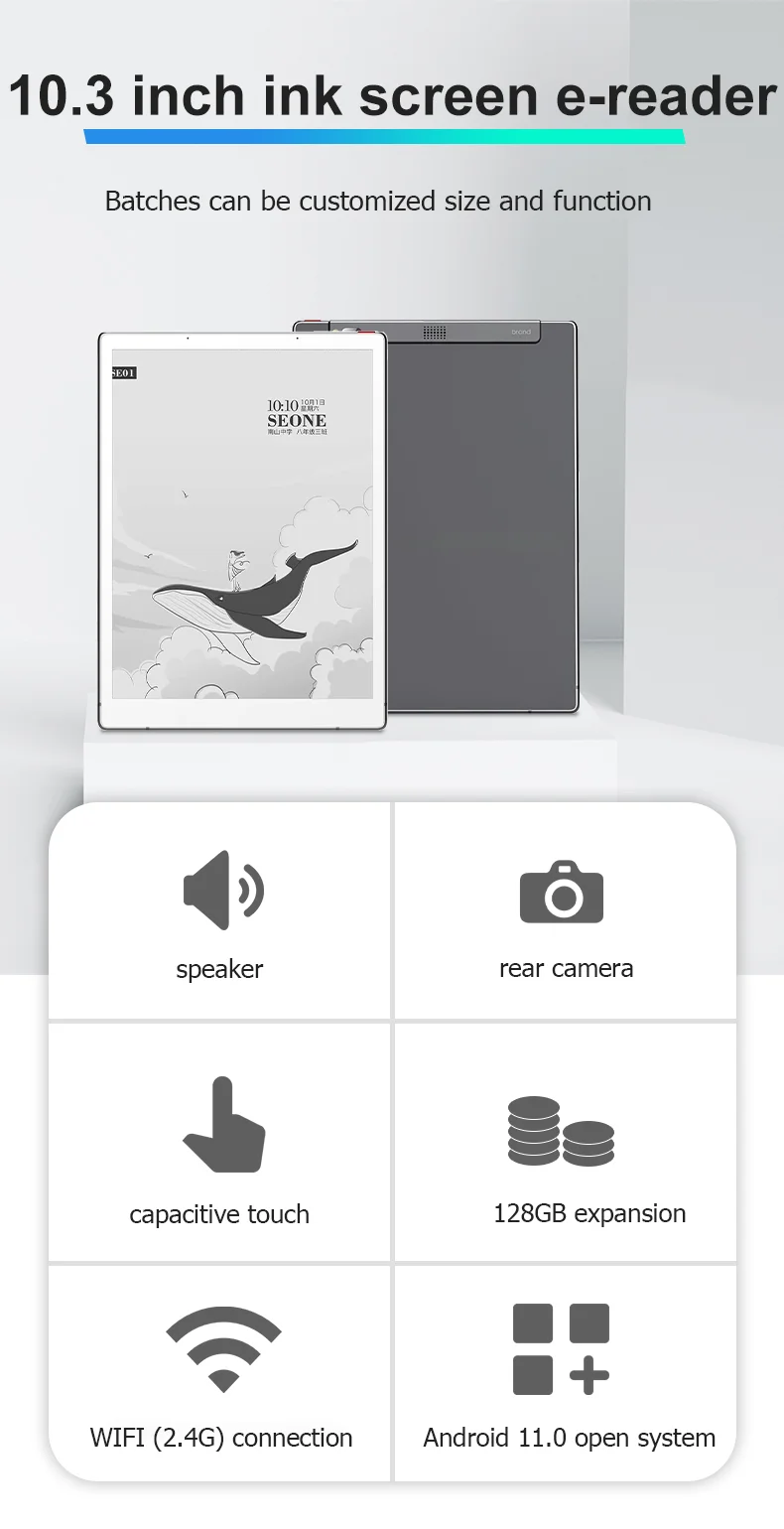 Oem Odm 10 Inch Eink Screen Reader E Book Eye Protection Android 11.0 ...