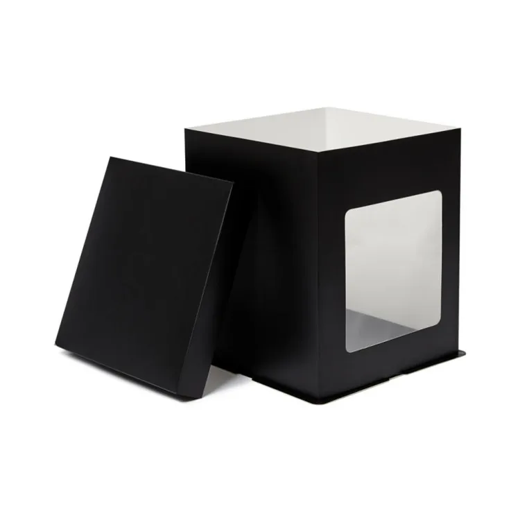 Tall Cake Box 12 Inch 12x12 X14 Kraft 2 And 3 Tiered Layer Large Caddy ...