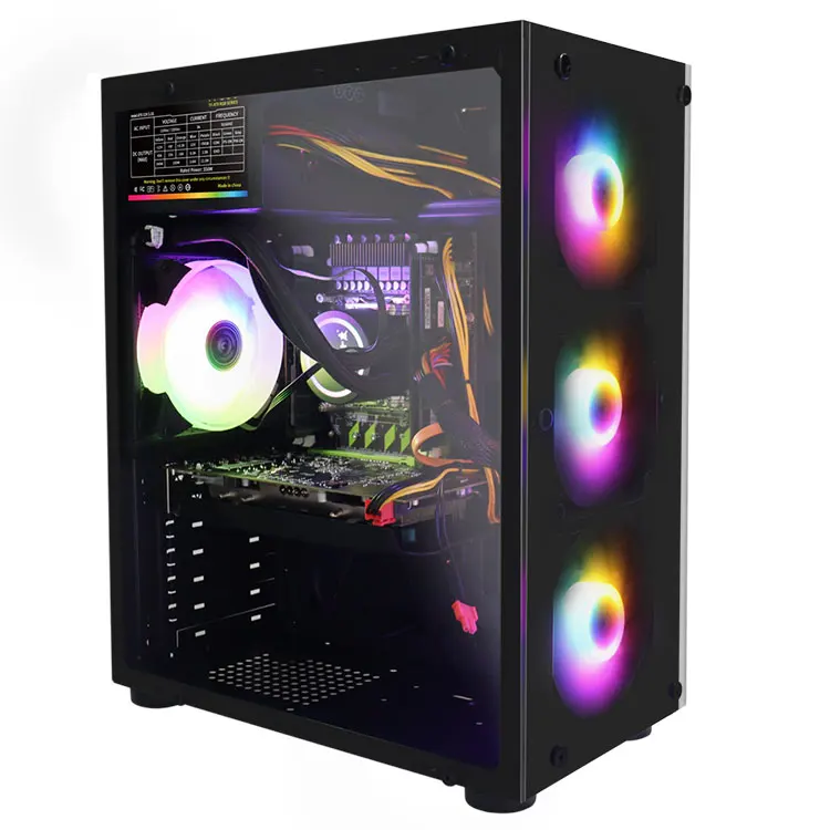 New Designed Custom Gaming Pc Full Sets With Micro Atx Tempered Glass ...